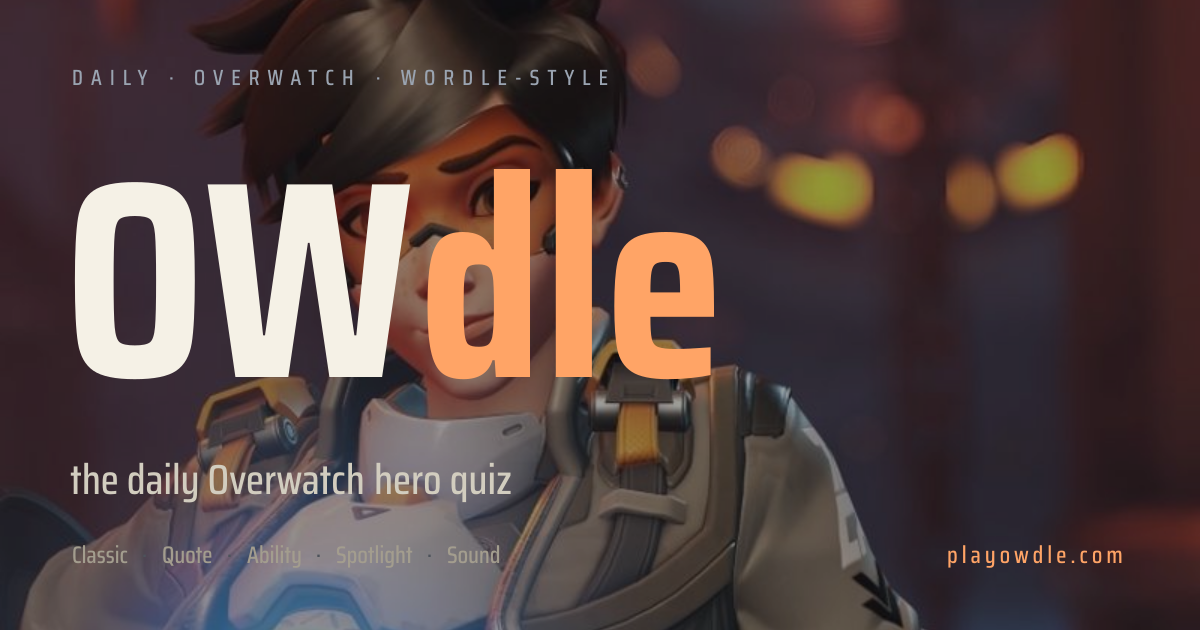 Owdle The Daily Overwatch Guessing Game